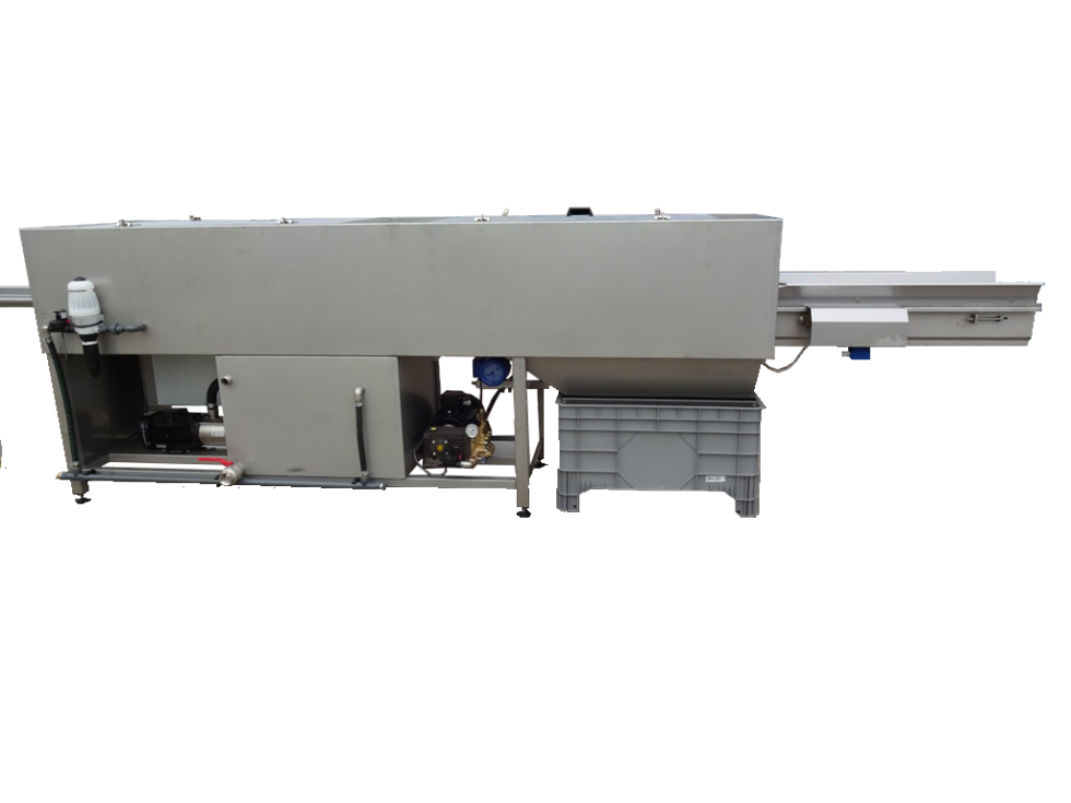 Fustreiniger, Radiaal sorteer machine, Leesband van Vitech Nederland