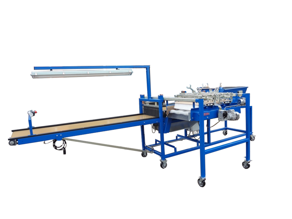 Fustreiniger, Radiaal sorteer machine, Leesband van Vitech Nederland